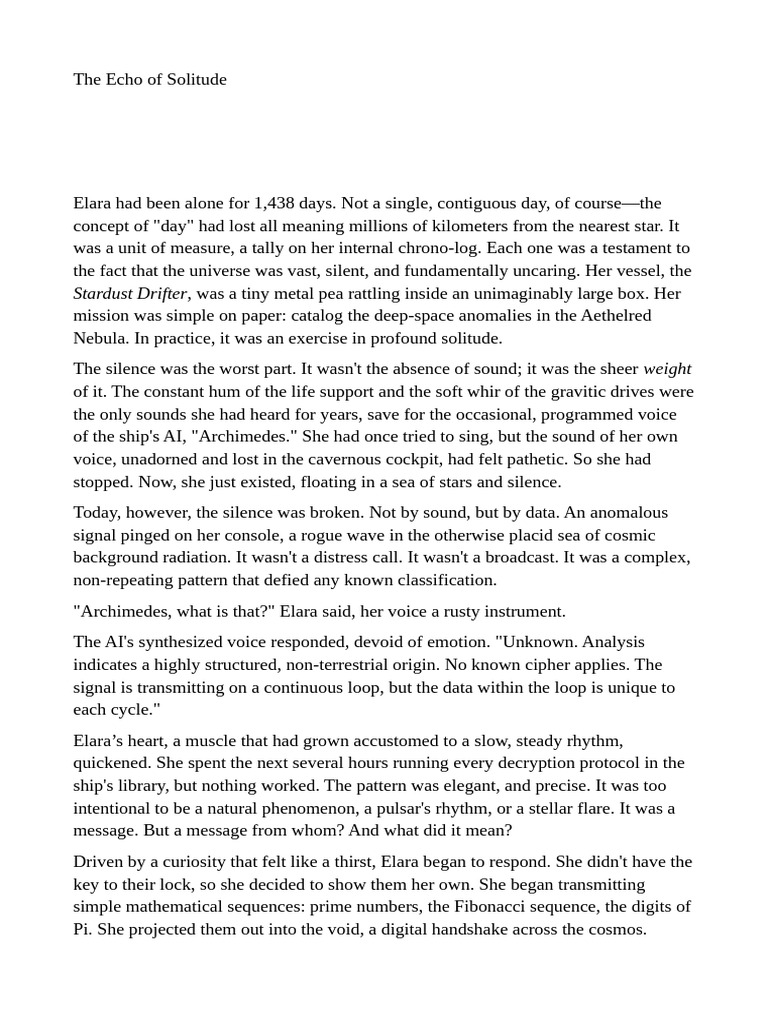 The Echo of Solitude | PDF | Astronomy