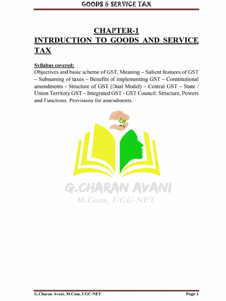 Gst Notes Theory | PDF