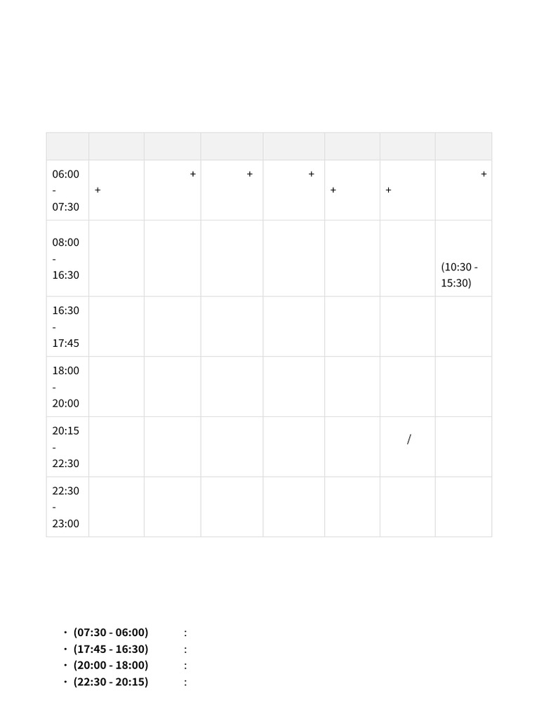 Daily Schedule Overview and Study Guide | PDF