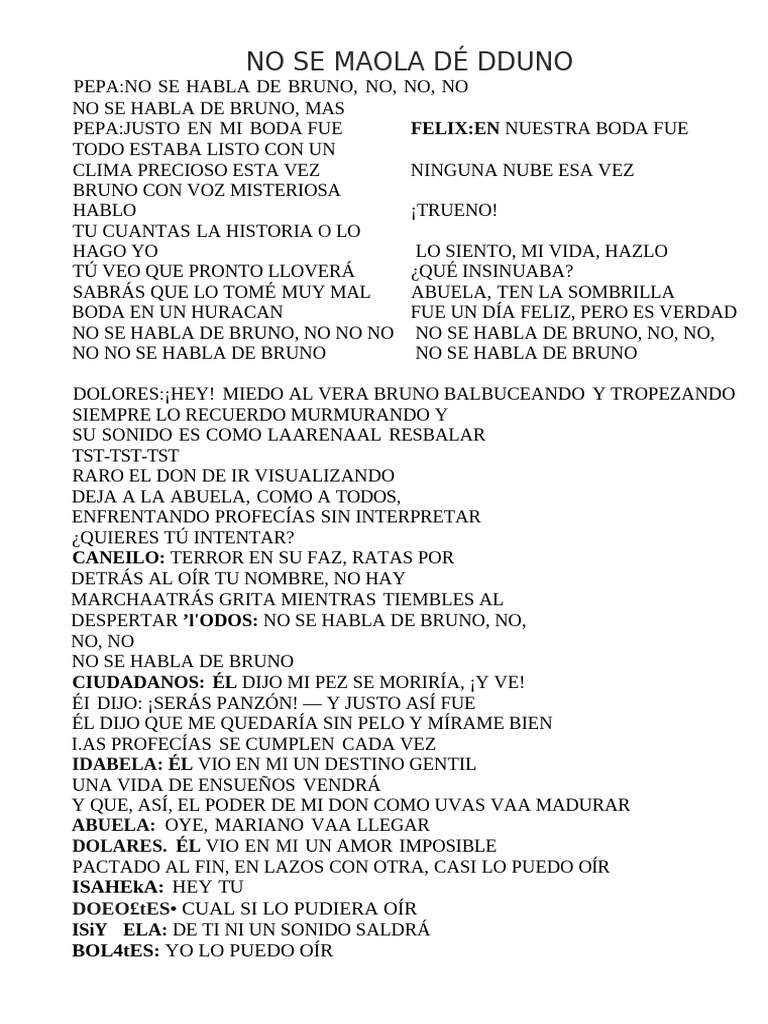 No Se Habla de Bruno | PDF