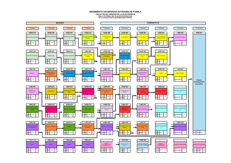 Malla Curricular Ingeniería Mecatrónica 2025 | PDF | Mecatrónica ...