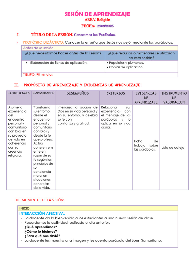 Conocemos Las Parabolas | PDF | Parábolas de Jesús | Aprendizaje