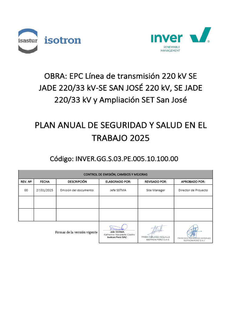 INVER - GG.S.03.PE.005.10.100.00 Plan SST 2025 | PDF | Seguridad y salud ocupacional | Valores