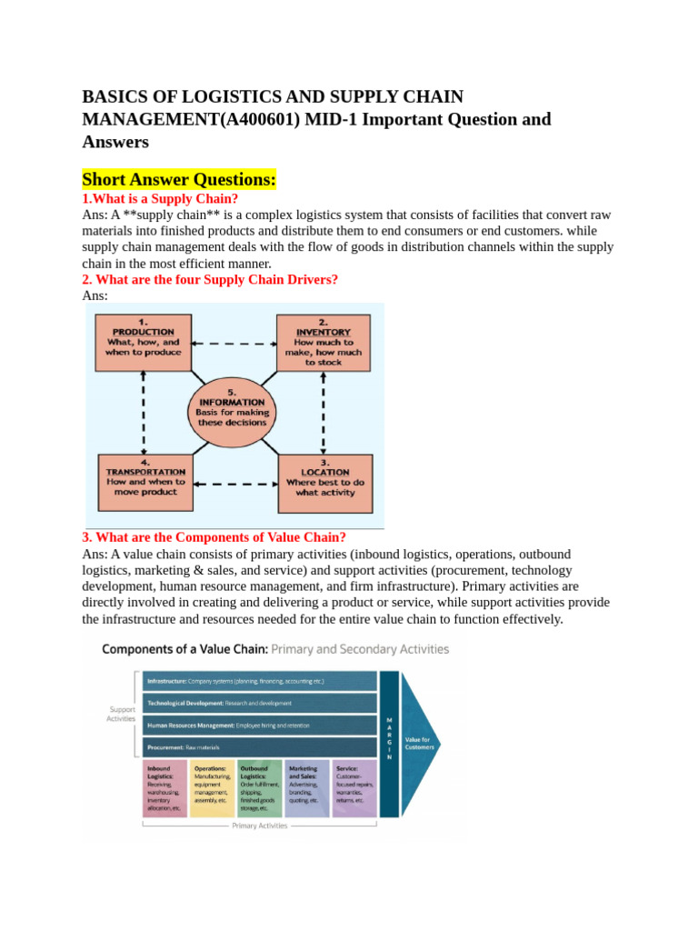 Basics of Logistics and Supply Chain Management | PDF | Supply Chain ...