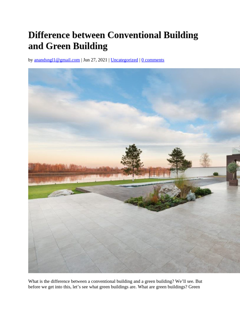 Green vs Conventional Building Explained | PDF | Green Building ...
