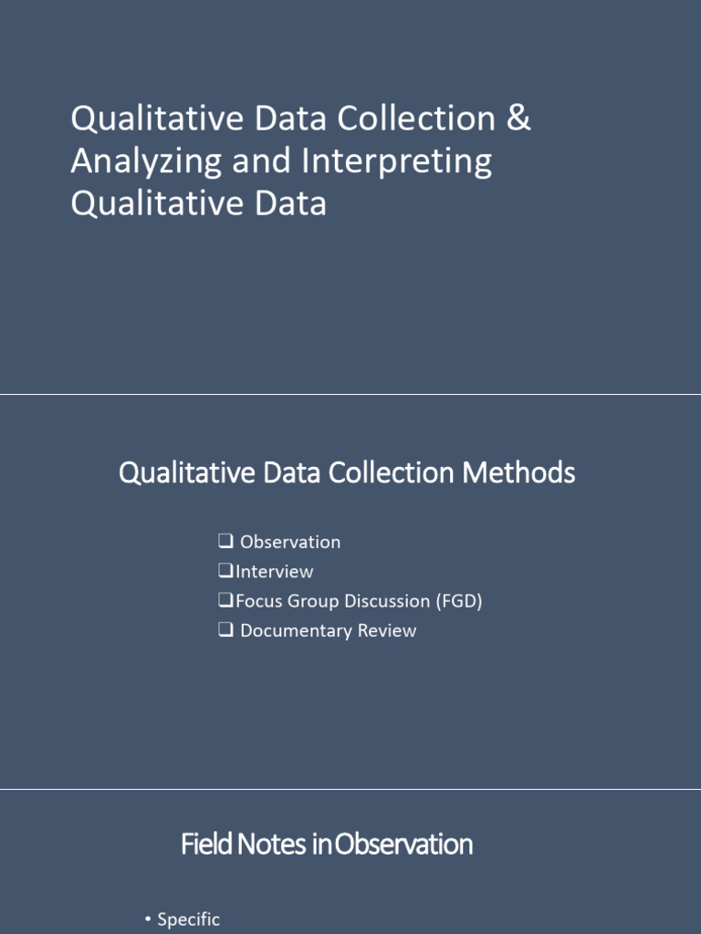 PPT 6_ Qualitative Data Collection and Analysis | PDF | Thesis | Focus Group