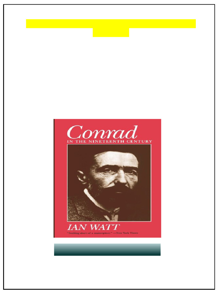 Conrad in the Nineteenth Century Ian Watt download full chapters | PDF | Joseph Conrad | Heart ...