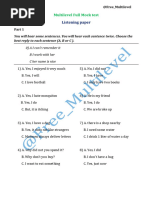 Multilevel Speaking Mock Tests Overview | PDF | Communication | Human ...