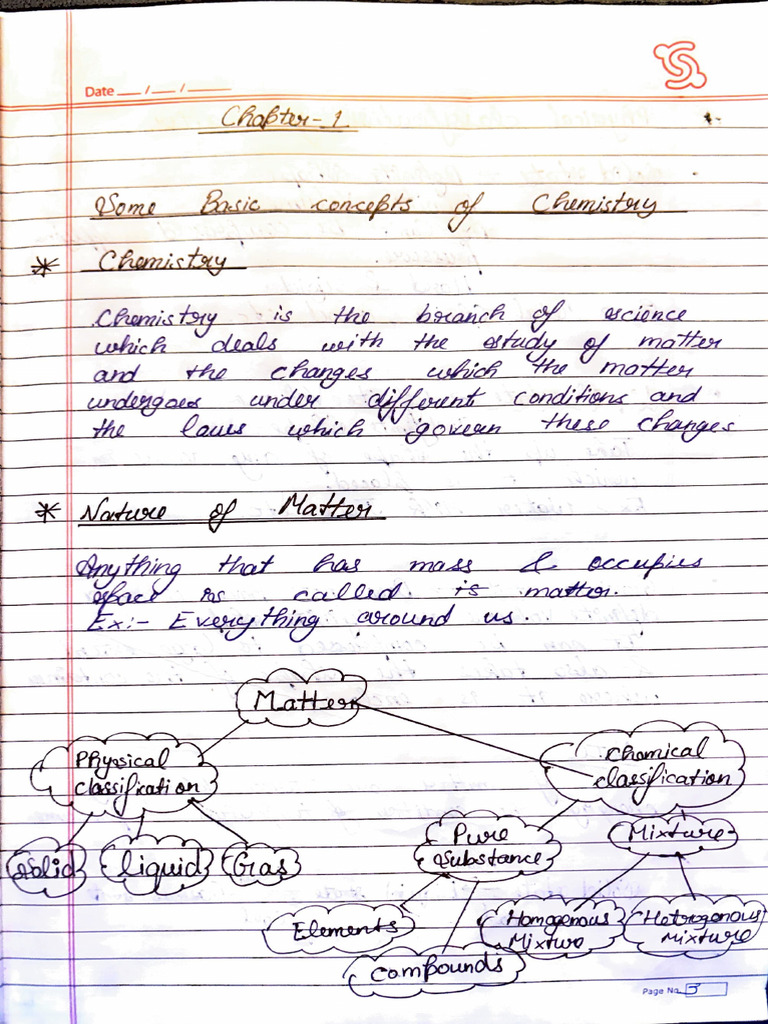 Chemistry Chapter 1 | PDF