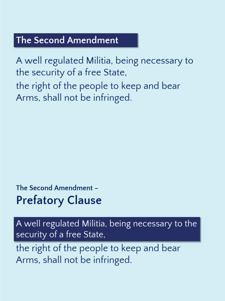 Second Amendment Overview (Adapted From National Constitution Center ...
