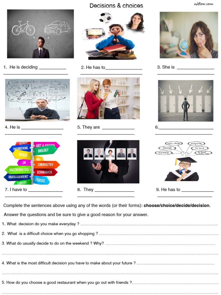 Everyday Decisions and Choices Exercise | PDF