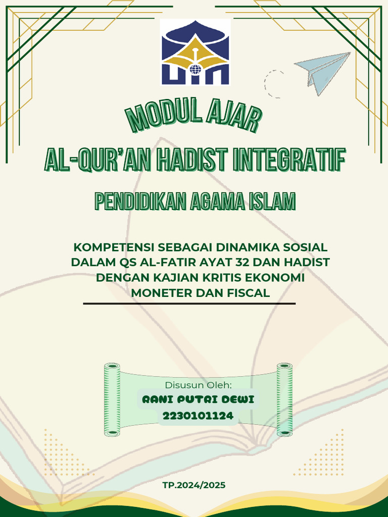 Modul Ajar Rani Putri Dewi-2230101124 | PDF