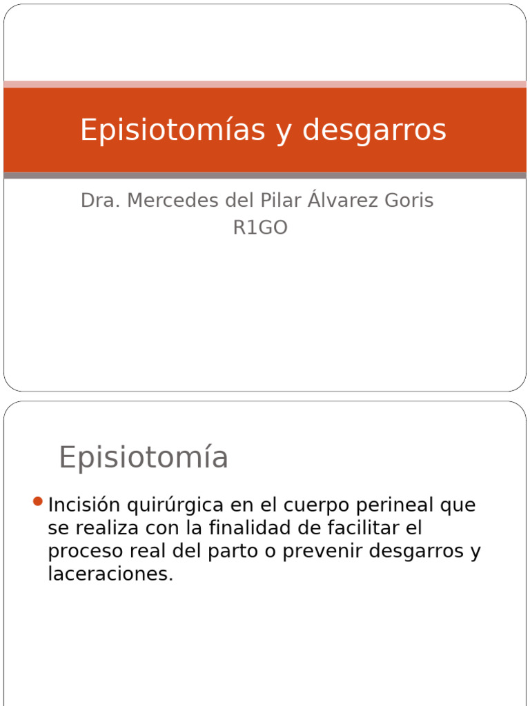 Episiotomías: Indicaciones y Técnicas | PDF | Parto | Especialidades ...