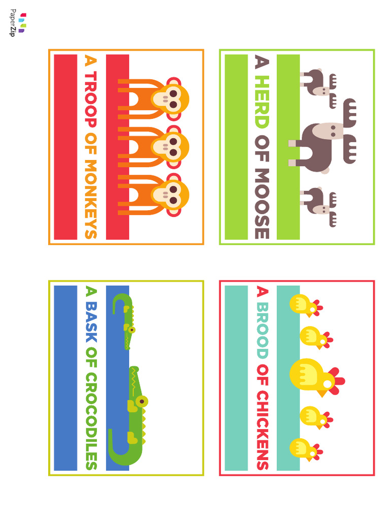 Collective Nouns Animals | PDF