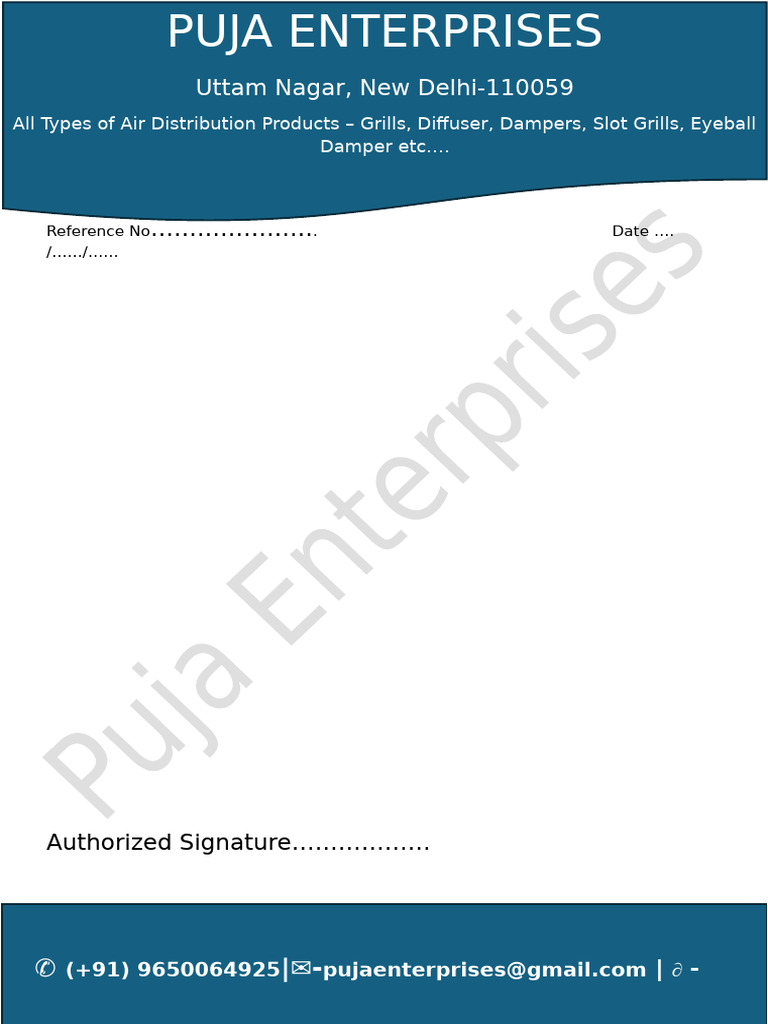 Puja Enterprises Letterhead - Word | PDF