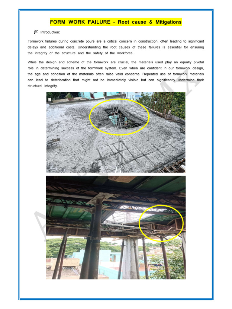 Formwork Failure: Causes and Solutions | PDF | Concrete | Welding