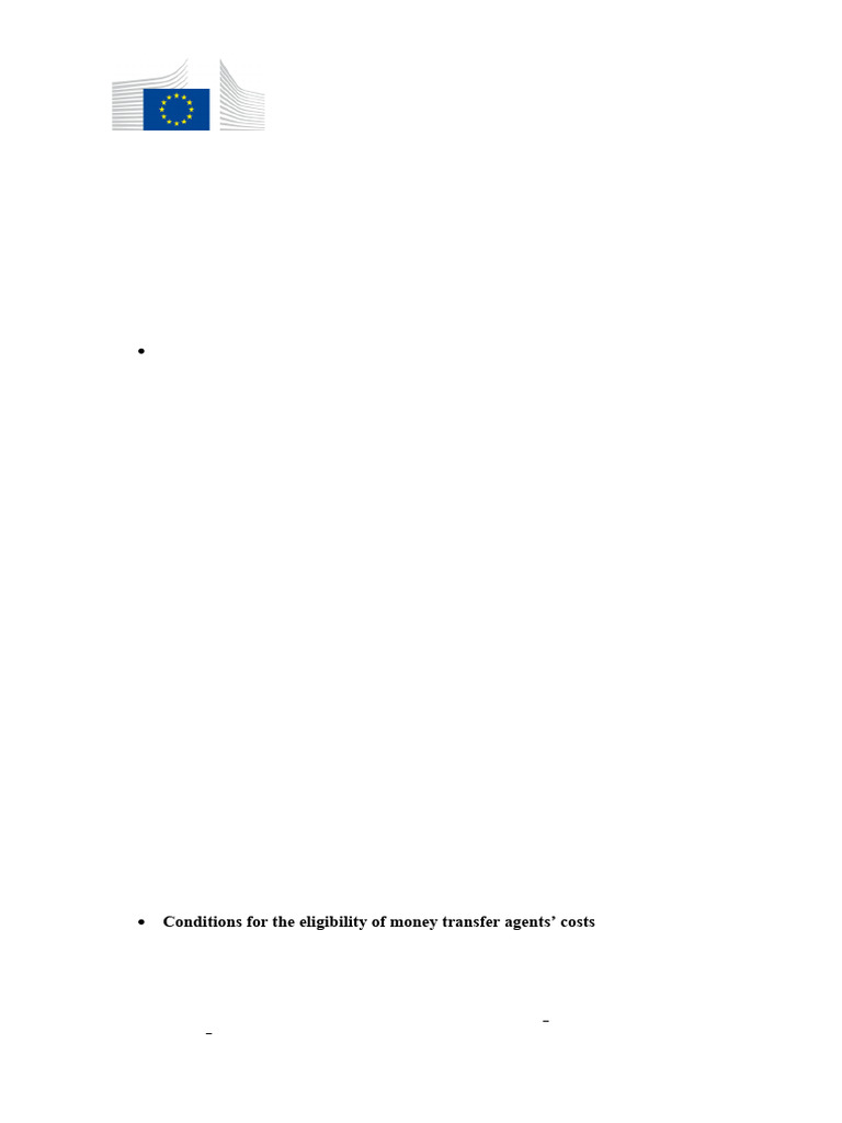 Note To DG ECHO Partners On Money Transfer Agents 2 | PDF | Economies
