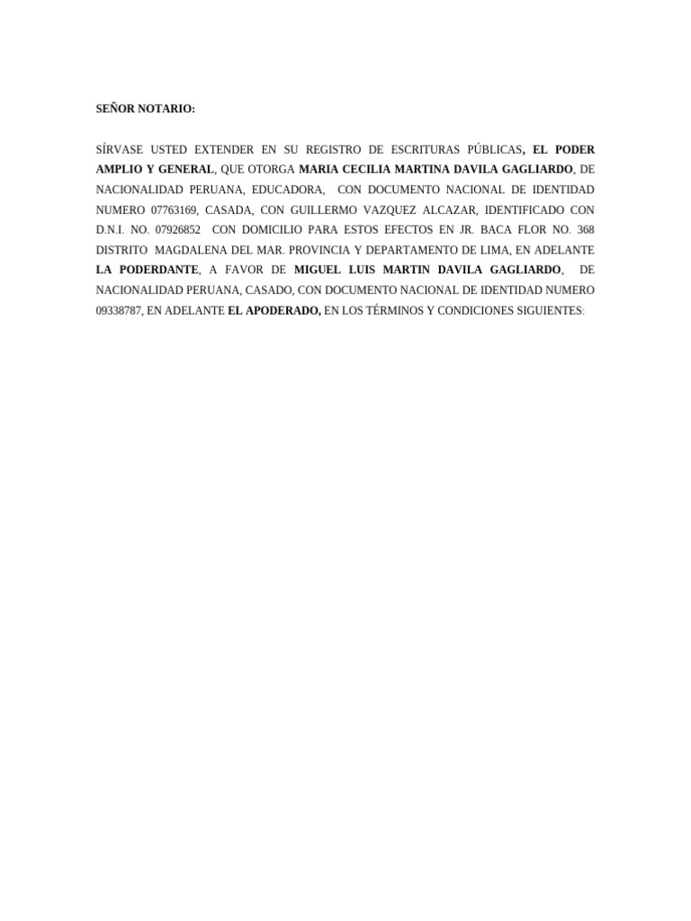 2o479 Poder Amplio y General | PDF | Bancos | Pagaré