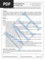 Verbal Order Policy for Medications | PDF | Medical Prescription | Pharmacy