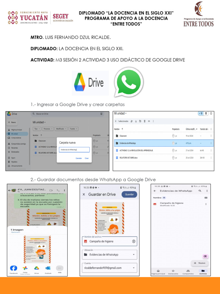 M3 Sesión 2 Actividad 3 Uso Didáctico de Google Drive | PDF