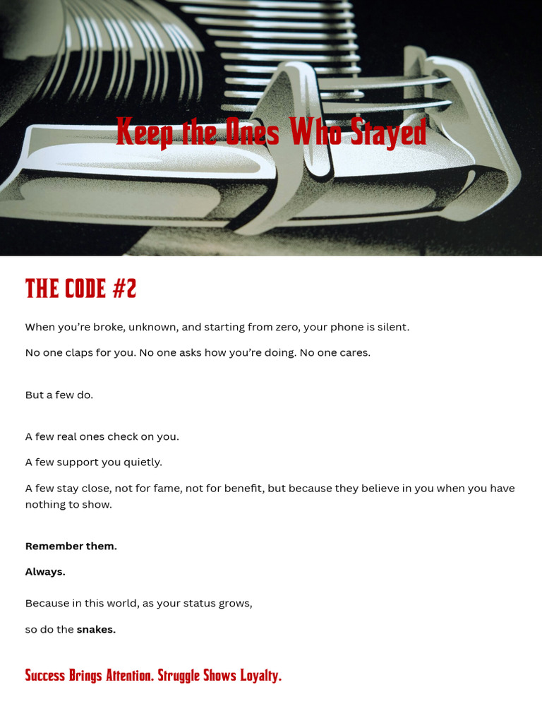 The CODE #2 - Keep The Ones, Who Stayed | PDF