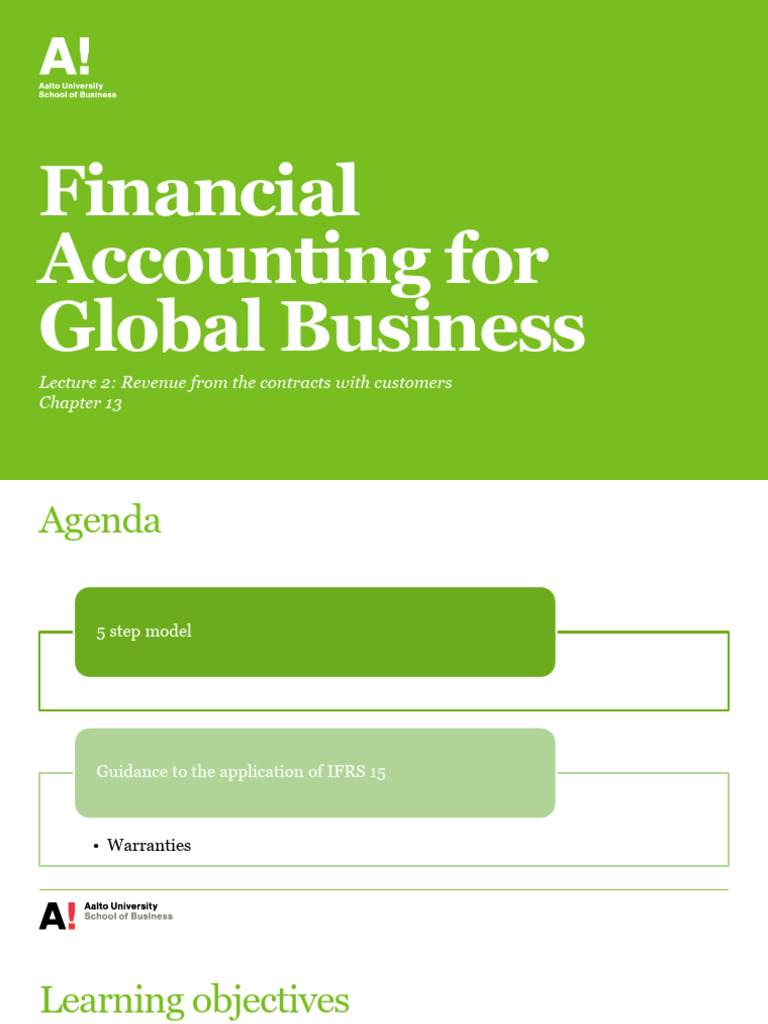 IFRS 15: Five-Step Revenue Model | PDF | International Financial ...