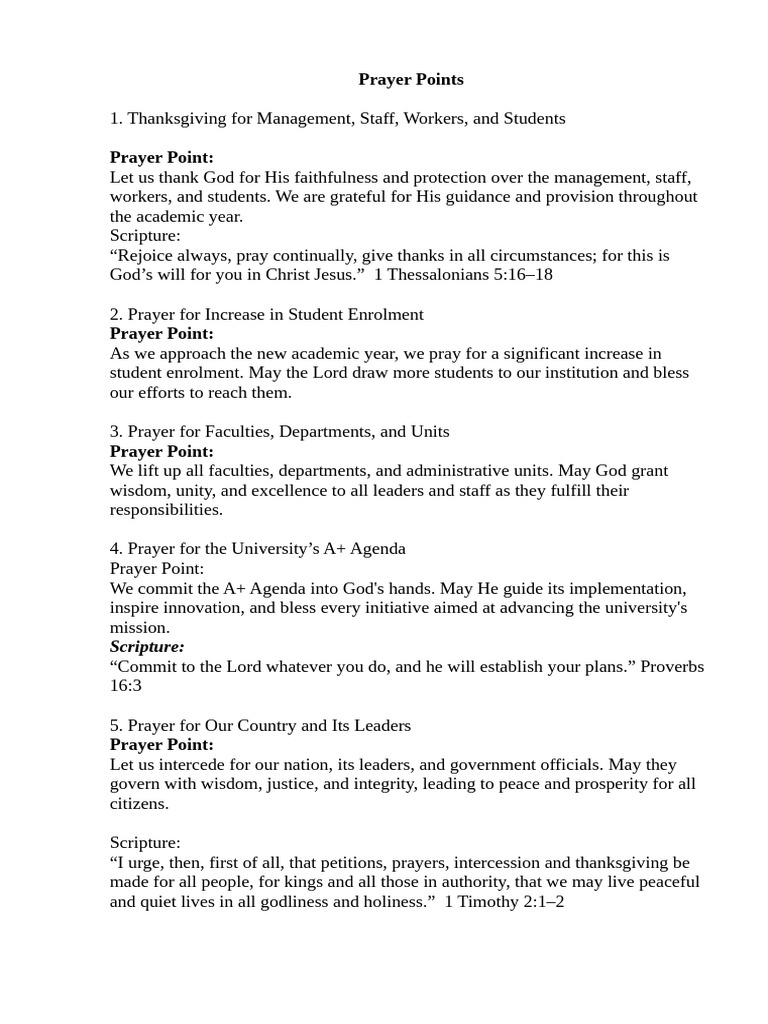 Prayer Points | PDF