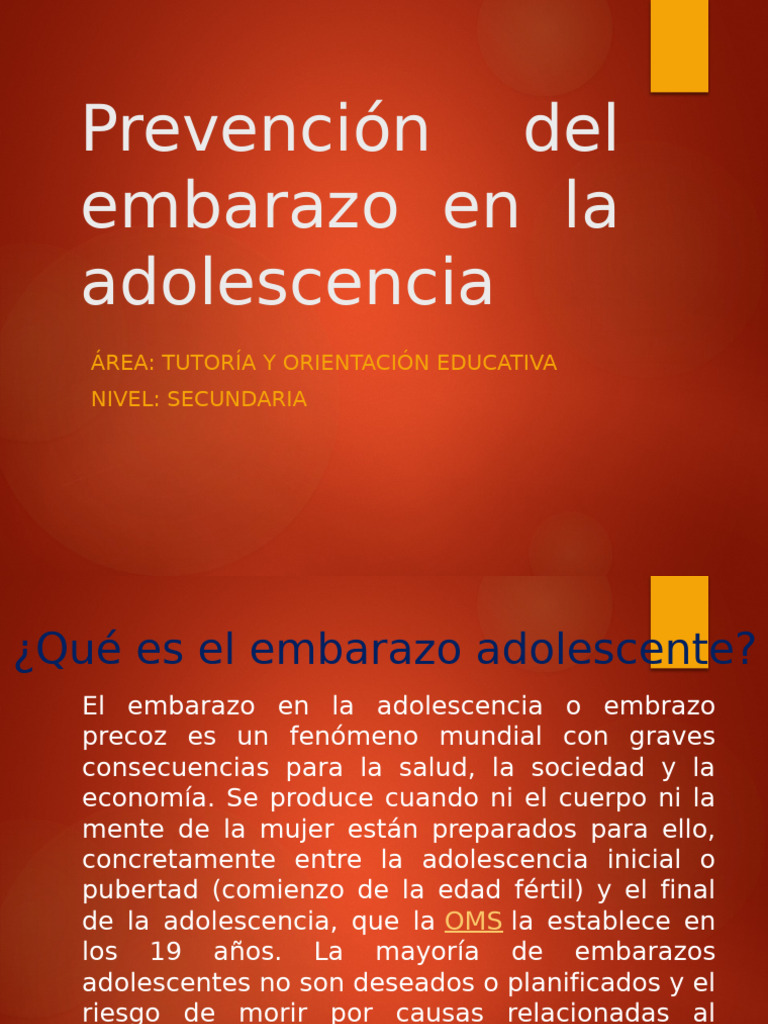Prevención del Embarazo Adolescente | PDF | Control de la natalidad ...
