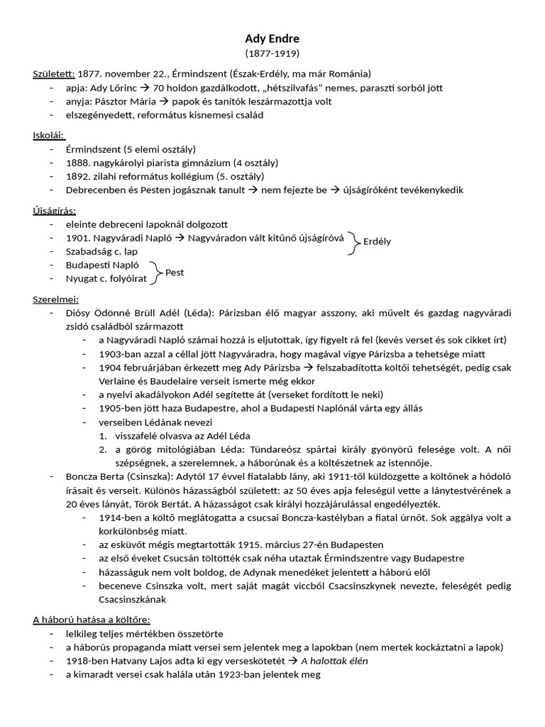 Ady Endre | PDF