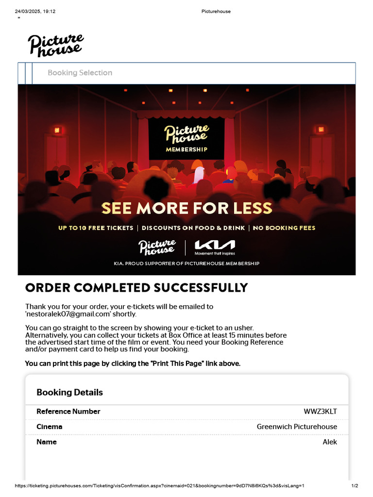 E-Ticket Confirmation for Eraserhead Screening | PDF | Payments