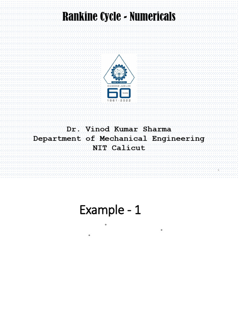Rankine Cycle Numerical Examples | PDF | Applied And Interdisciplinary ...