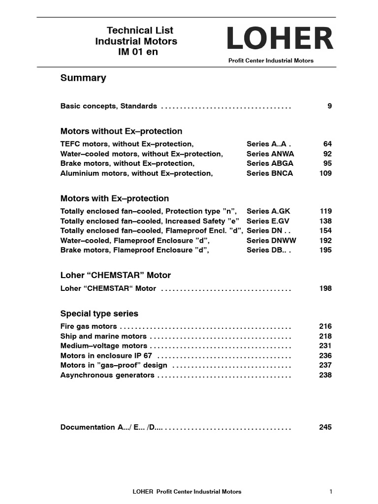 Loher Industrial Motors Technical Guide | PDF | Belt (Mechanical ...