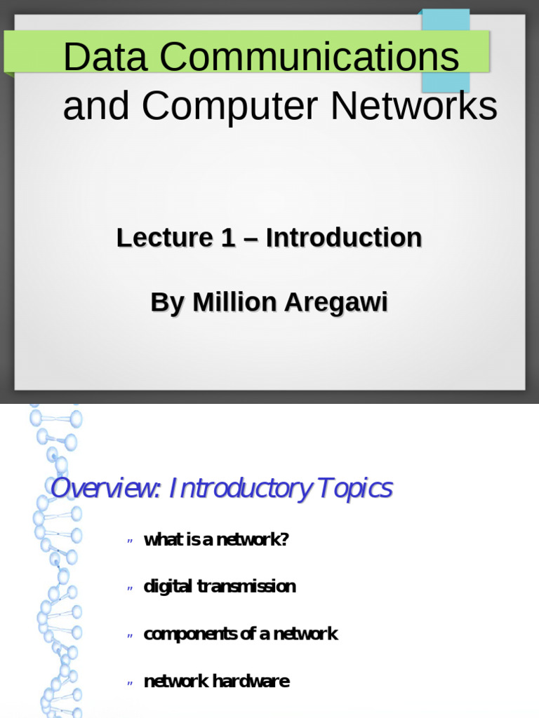 Lecture 1 Introduction To Datacom and Network | PDF | Computer Network ...