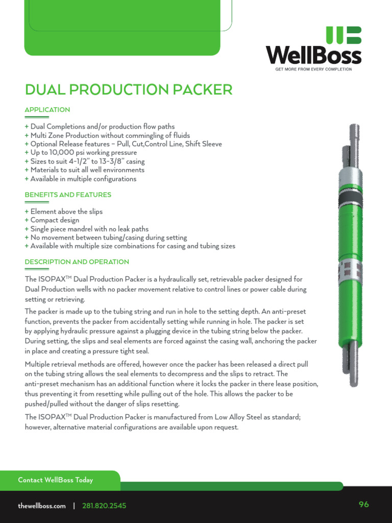 ISOPAX Dual Production Packer Overview | PDF | Casing (Borehole) | Pipe ...