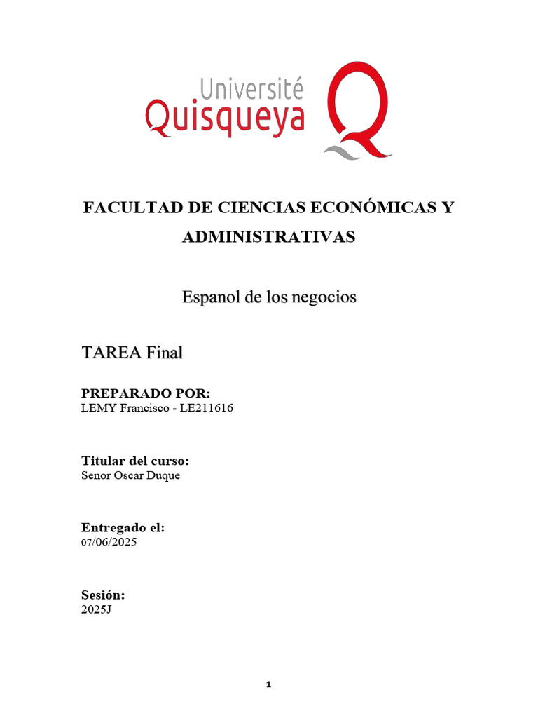Tarea Final de Francisco Lemy VF | PDF | Bancos | Reclutamiento
