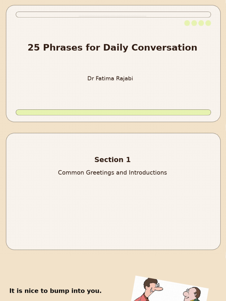 25 Phrases For Daily Conversation | PDF | Motivation | Motivational