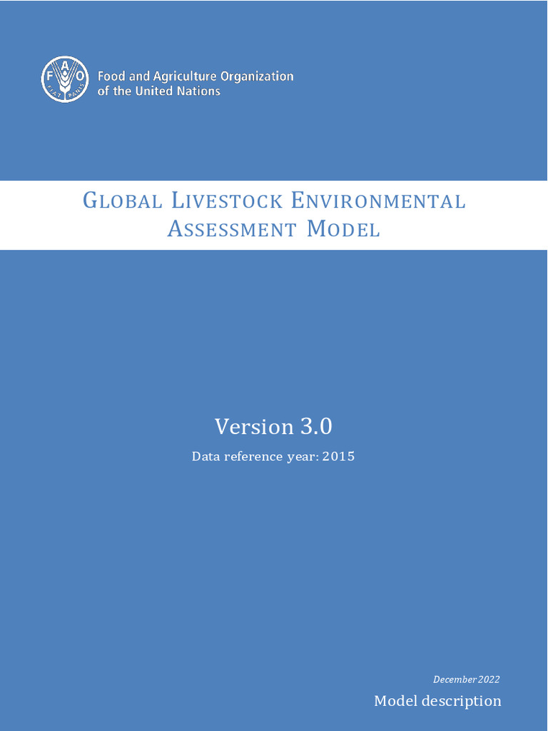 GLEAM 3.0 Model Description | PDF | Greenhouse Gas | Life Cycle Assessment