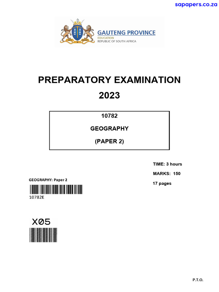 Geography Exam Paper 2023: Settlements & Economy | PDF | Platinum ...