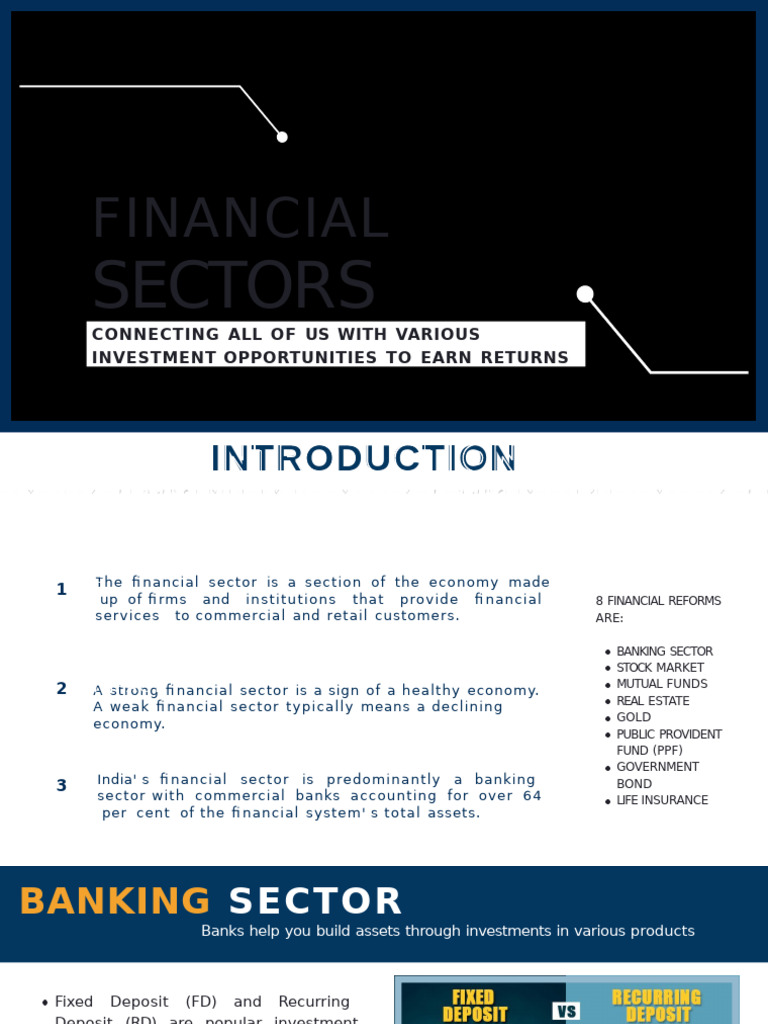Financial Sector Presentation Nikita PDF | PDF | Diversification ...