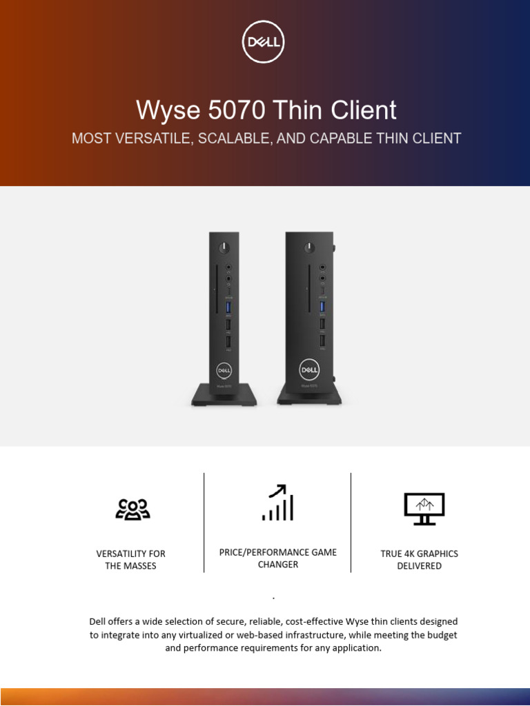 Wyse 5070 Thin Client | PDF | Computer Monitor | Computer Keyboard