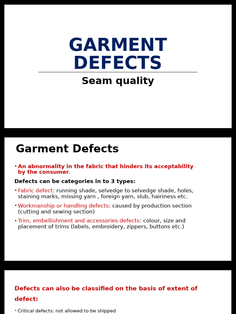 Puckering Defect in Garment Fabrics | PDF | Yarn | Textiles