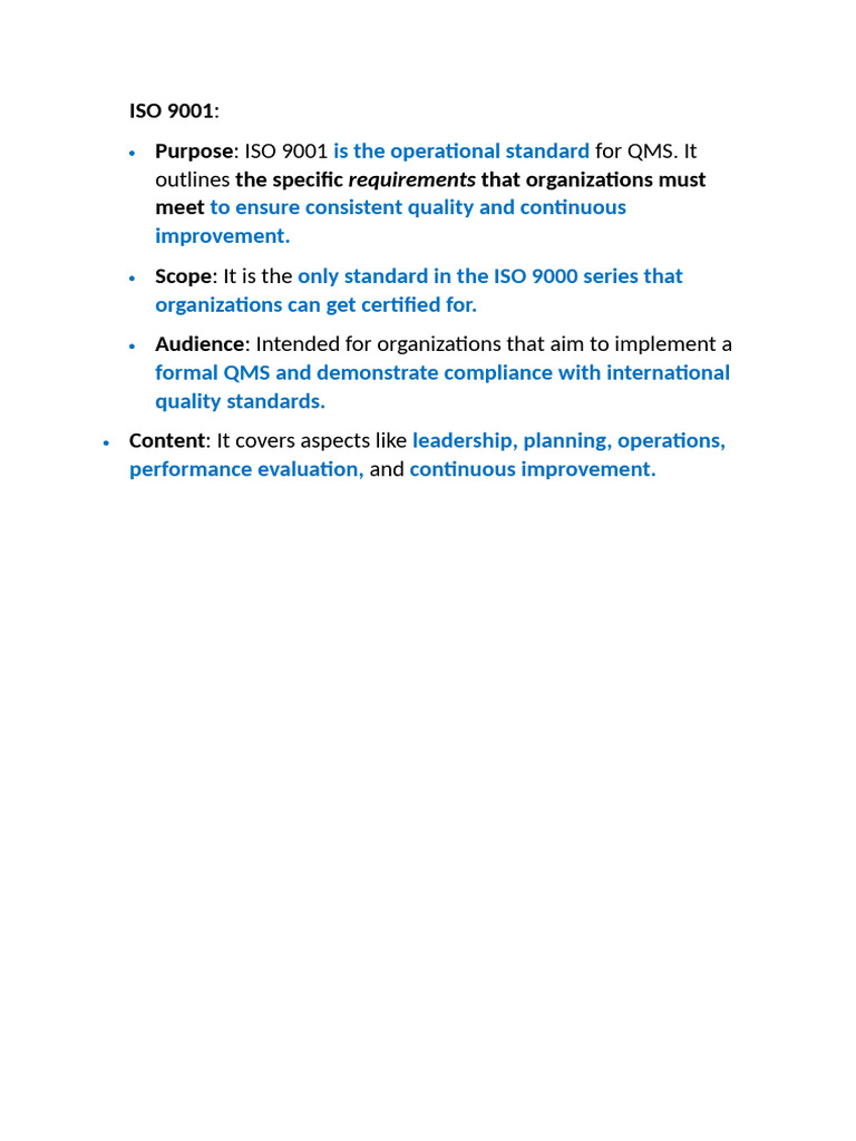 ISO 9001: Key QMS Requirements Explained | PDF