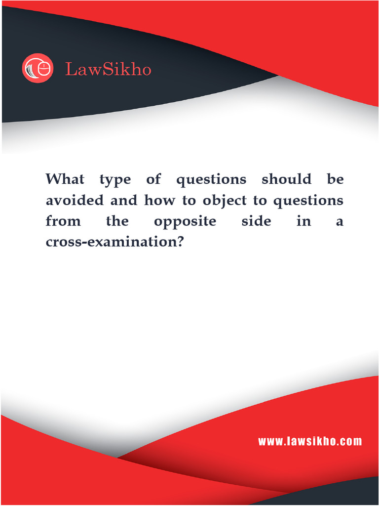 Cross-Examination: Questioning Guidelines | PDF | Witness | Hearsay