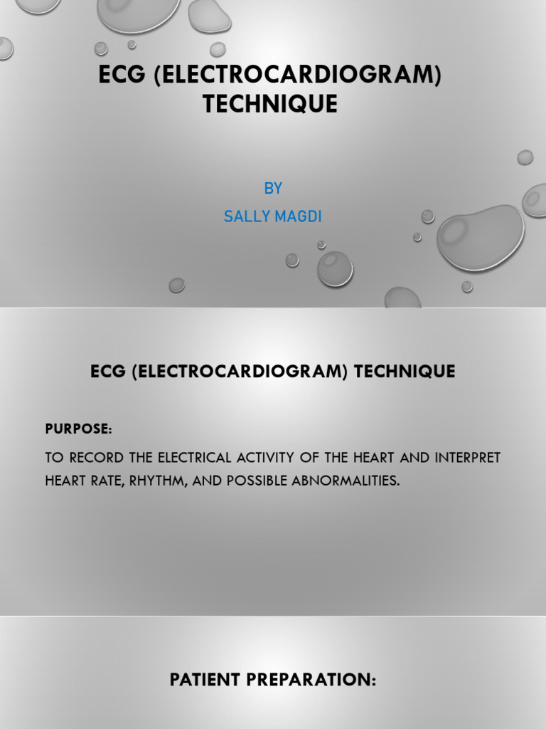 ECG Technique: Patient Prep & Interpretation | PDF