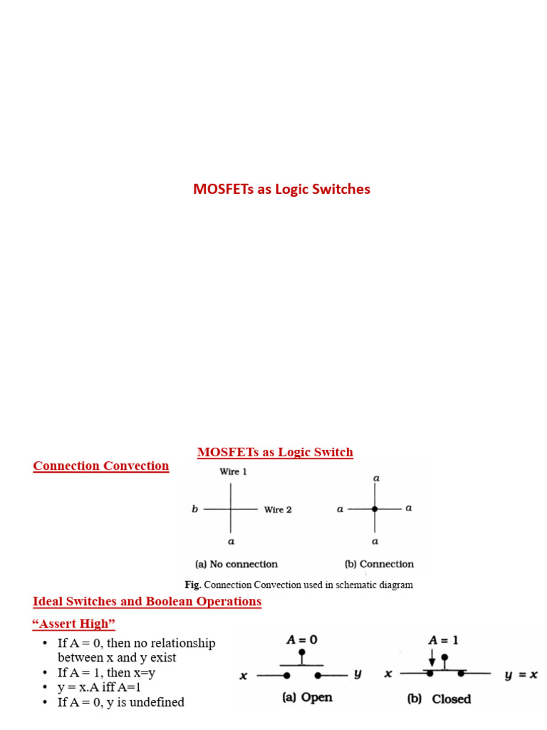MOSFET Logic Switches Explained | PDF | Field Effect Transistor | Mosfet