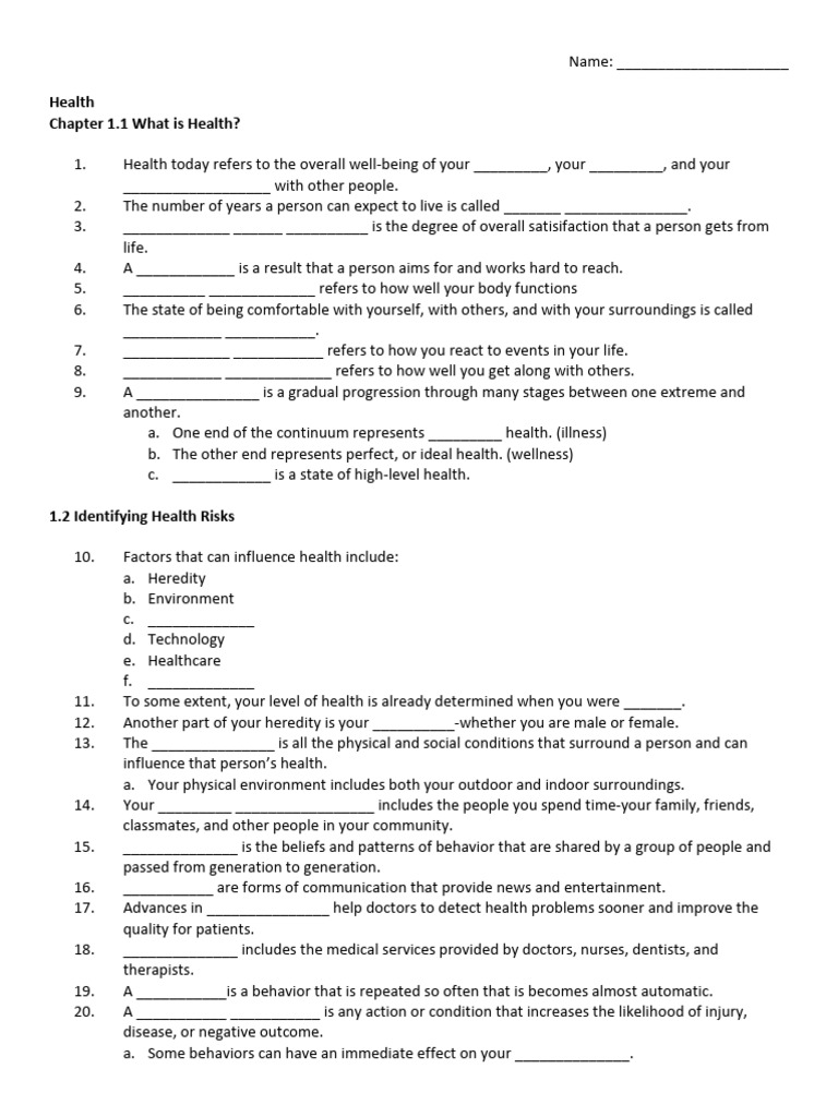 Understanding Health and Wellness Concepts | PDF | Behavior | Decision ...