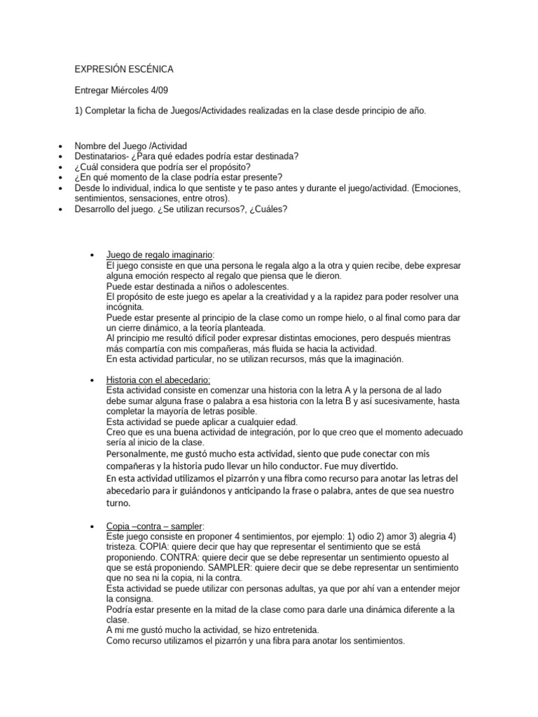 Expresión Escénica | PDF