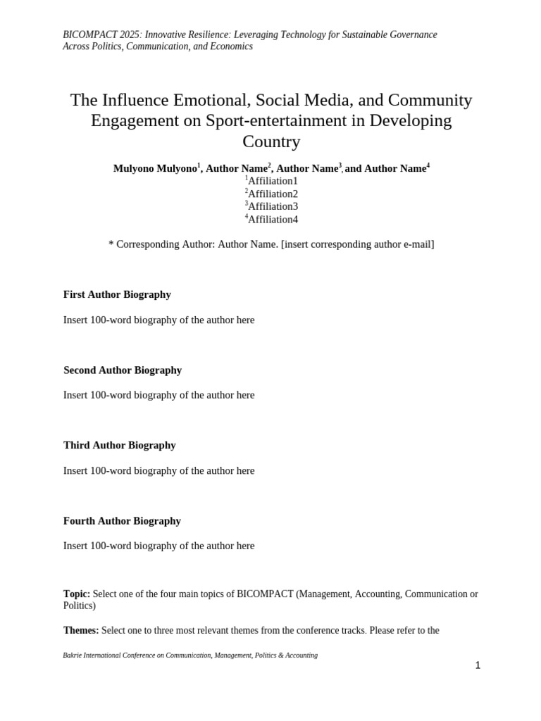 BICOMPACT - Extended Abstract Template | PDF | Survey Methodology ...