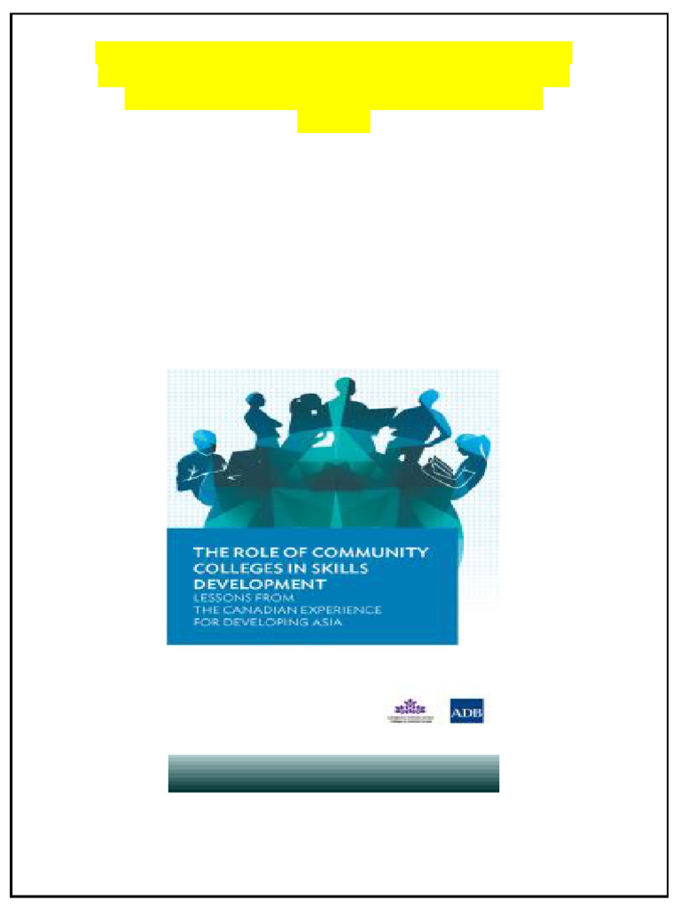 The Role of Community Colleges in Skills Development Lessons from the ...