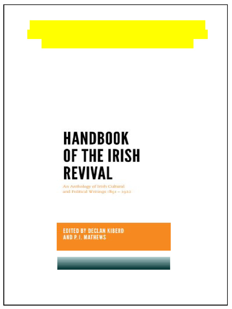 Handbook of The Irish Revival: An Anthology of Irish Cultural and ...